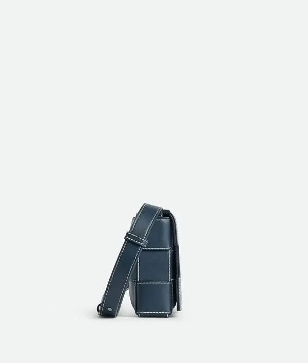 Bottega Veneta Cassette Shoulder Bag - Deep Blue/Natural